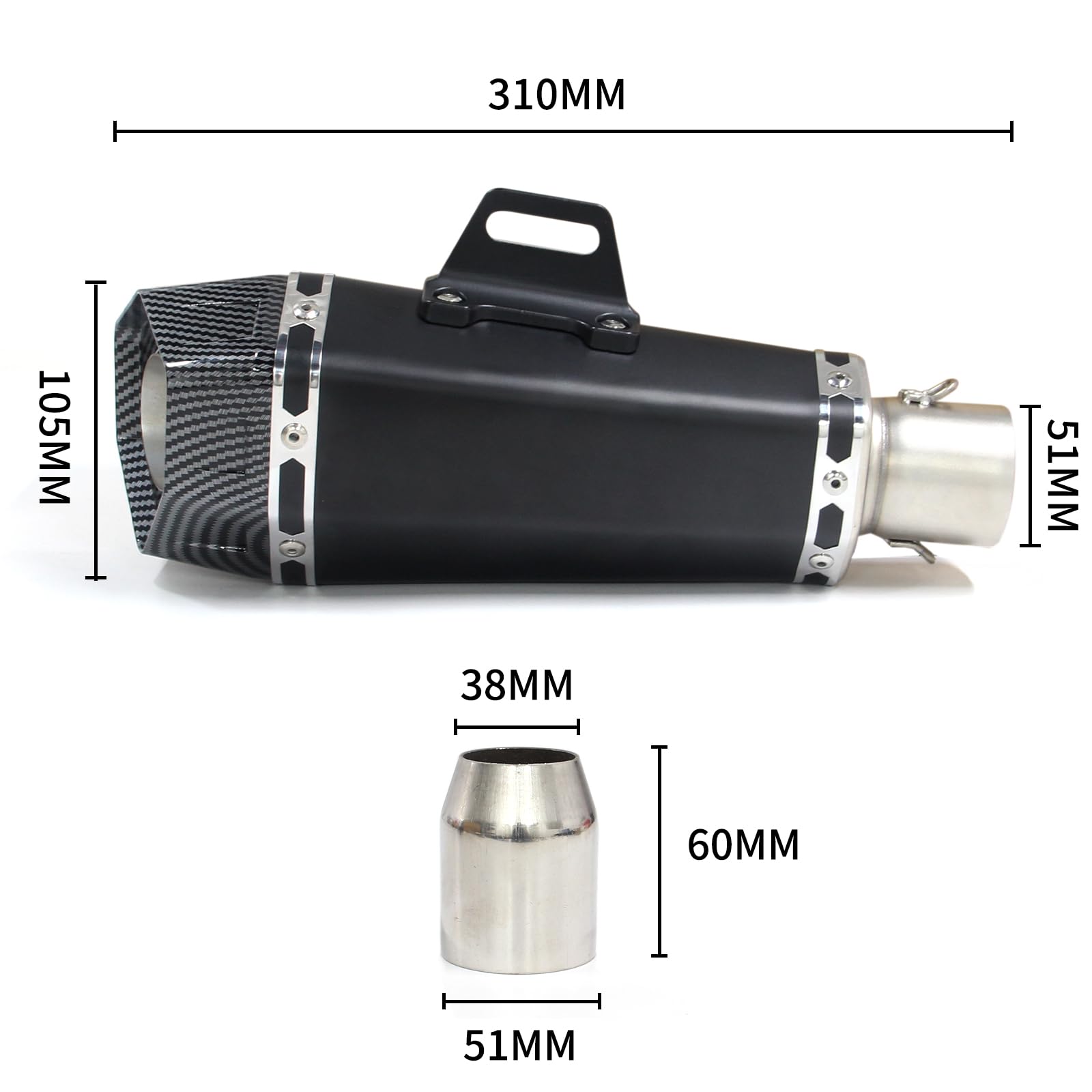 Snapklik.com : Rawsomes Universal Motorcycle Muffler Exhaust Baffle,1.5 ...