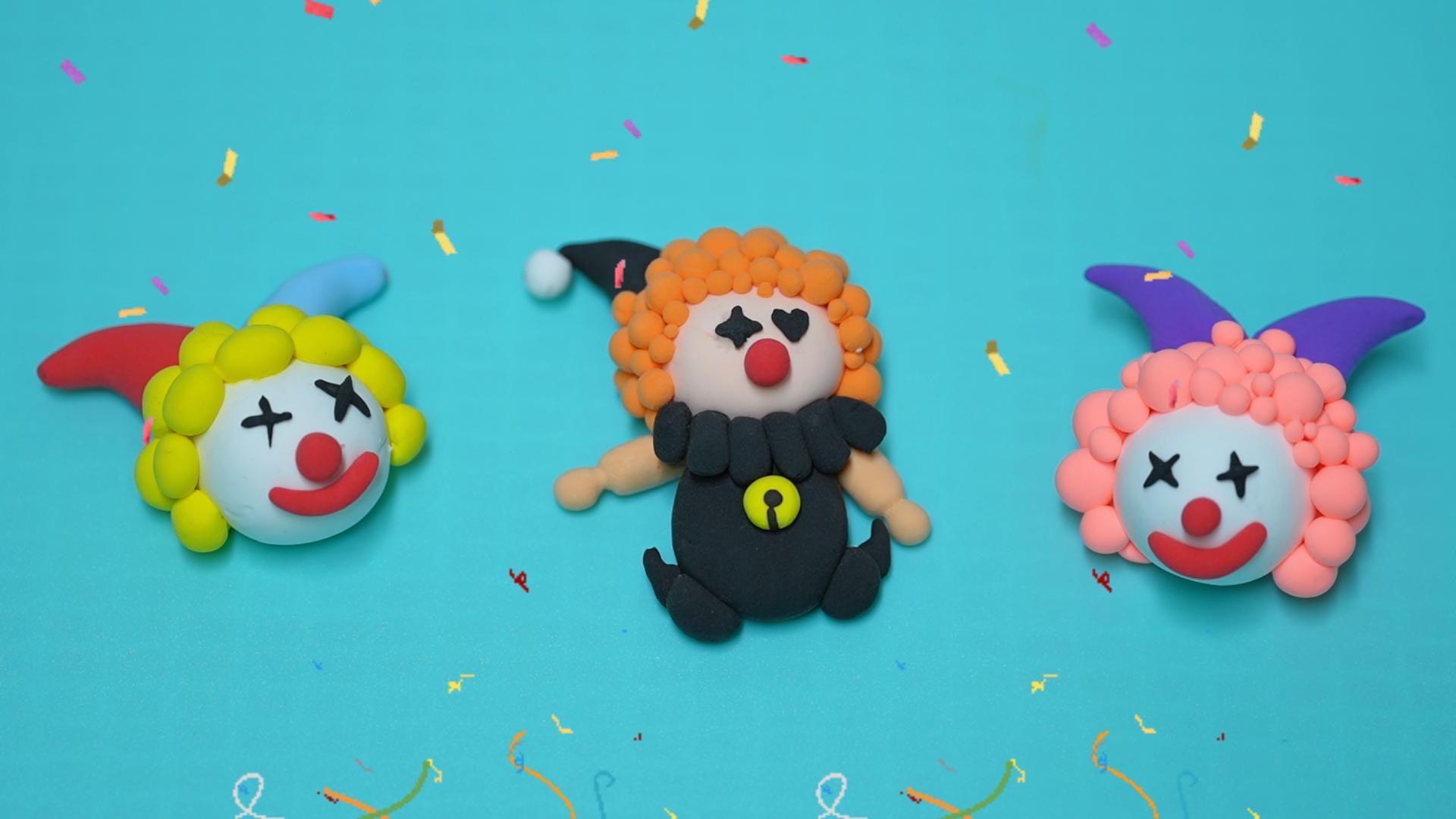 Modeling Clay Clown Handmade Clown Figurines! Meet Pop, Jinx, And...