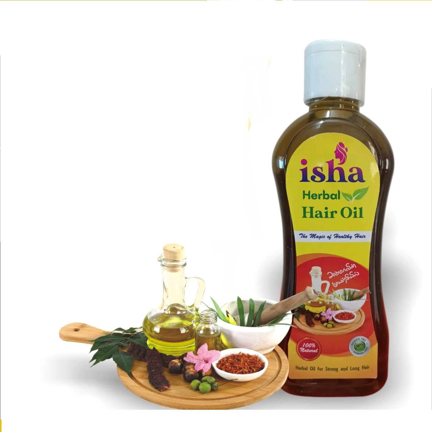 Buy Isha Herbal Hair Oil for Hair Growth, Reducing Hair Fall (100ml ...