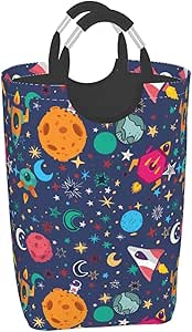 Amazon.com: Foldable Laundry Basket Space Astronaut Planet Rocket Ship ...