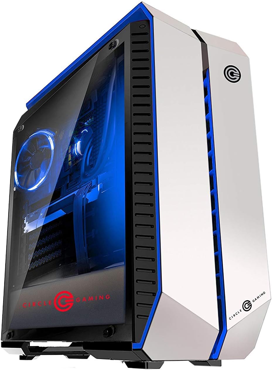 Amazon.in: Buy Circle Gaming Infernova Z Gaming White Blue ATX Mid ...