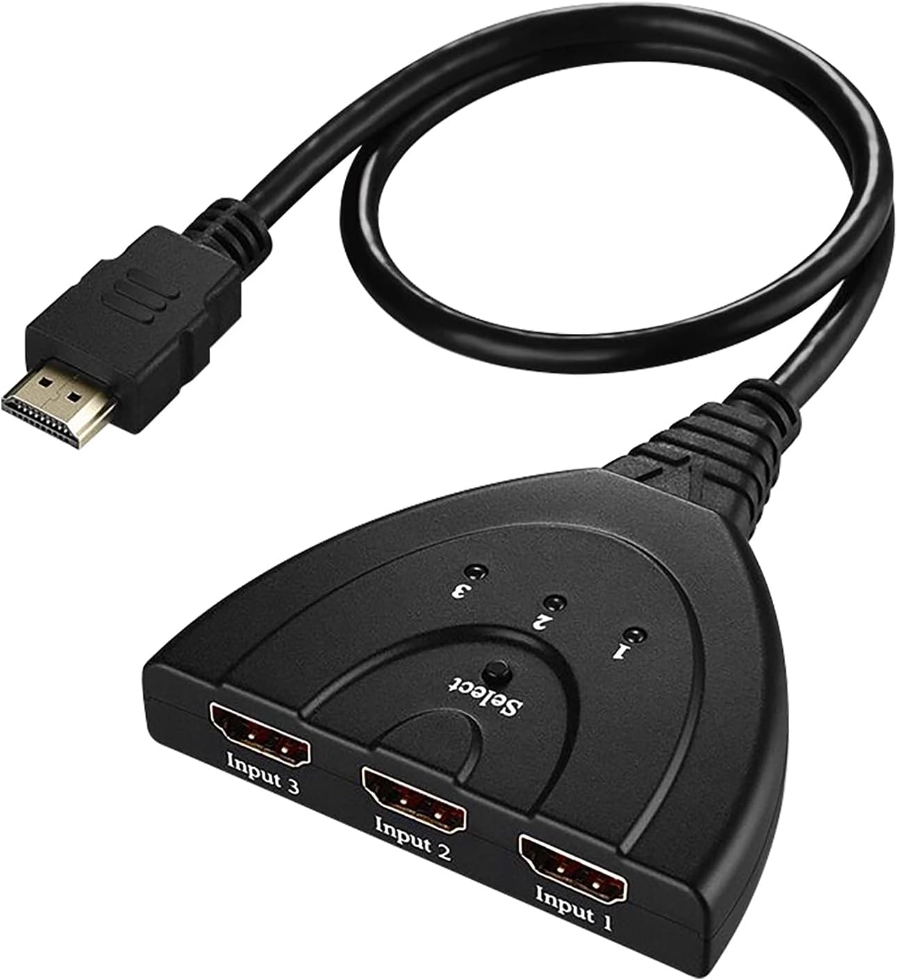 3-Port HDMI Switch 1080P/4K, HDMI Hub for Multiple Inputs, Multi HDMI ...