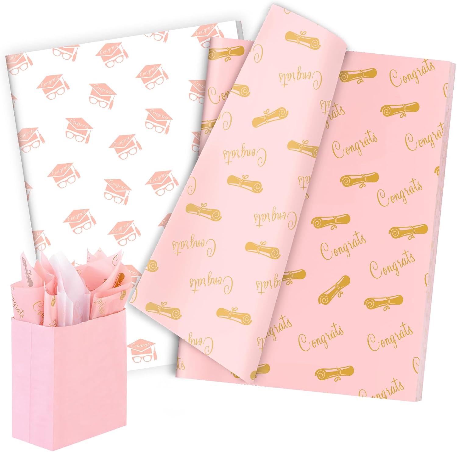 Amazon.com: 100 Sheets 2025 Graduation Tissue Paper for Gift Wrapping ...