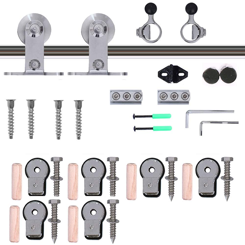 Snapklik.com : TSMST 9FT Sliding Barn Door Hardware Kit, Top Mount ...