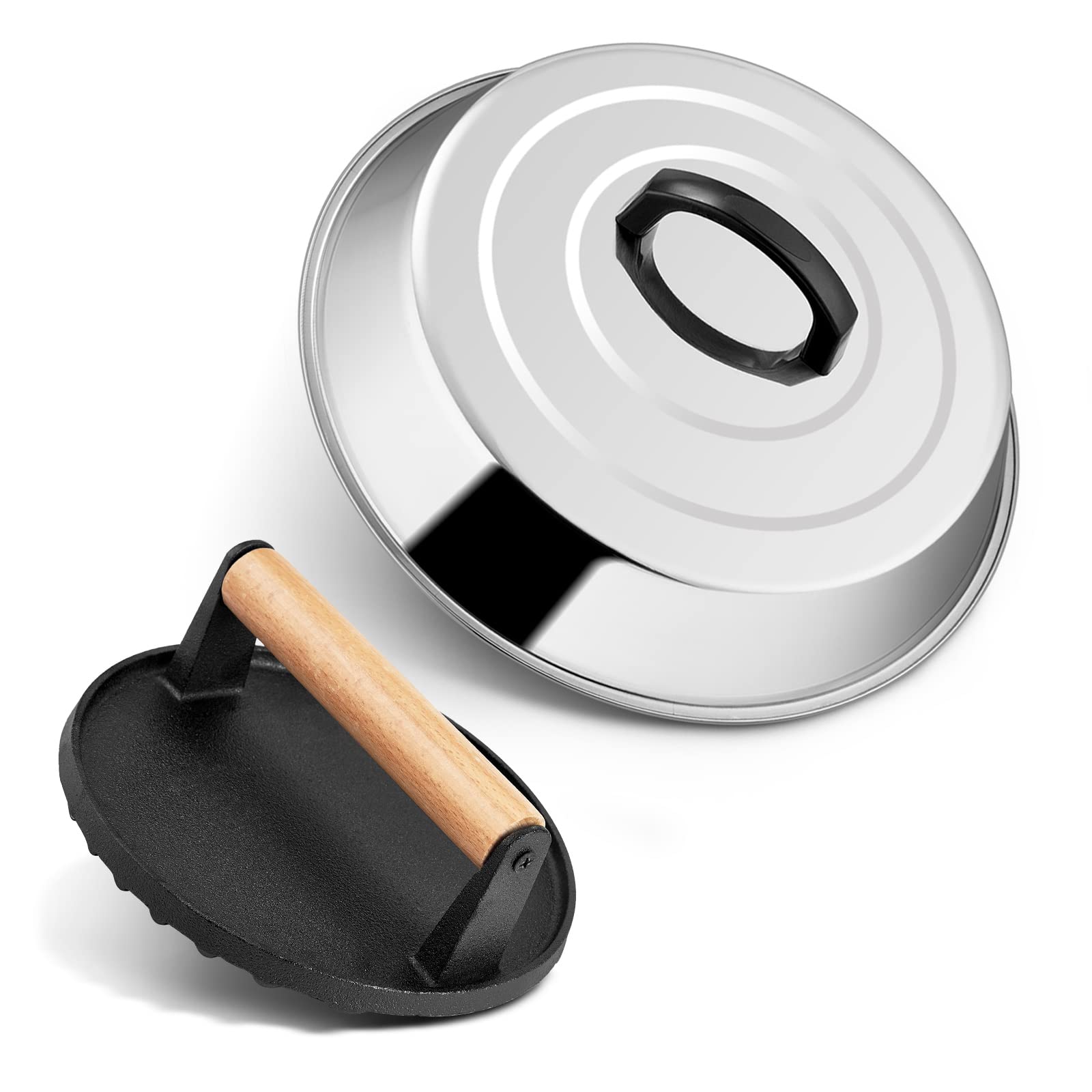 Snapklik.com : Joyfair 12 Inch Melting Dome & Burger Press Kit, Basting ...