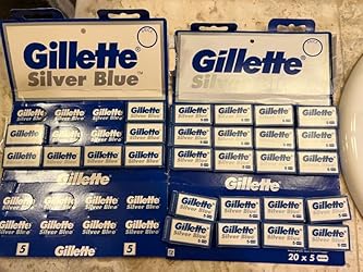 Amazon.com: 100 Silver Blue Double Edge Razor Blades Made in Russia by ...