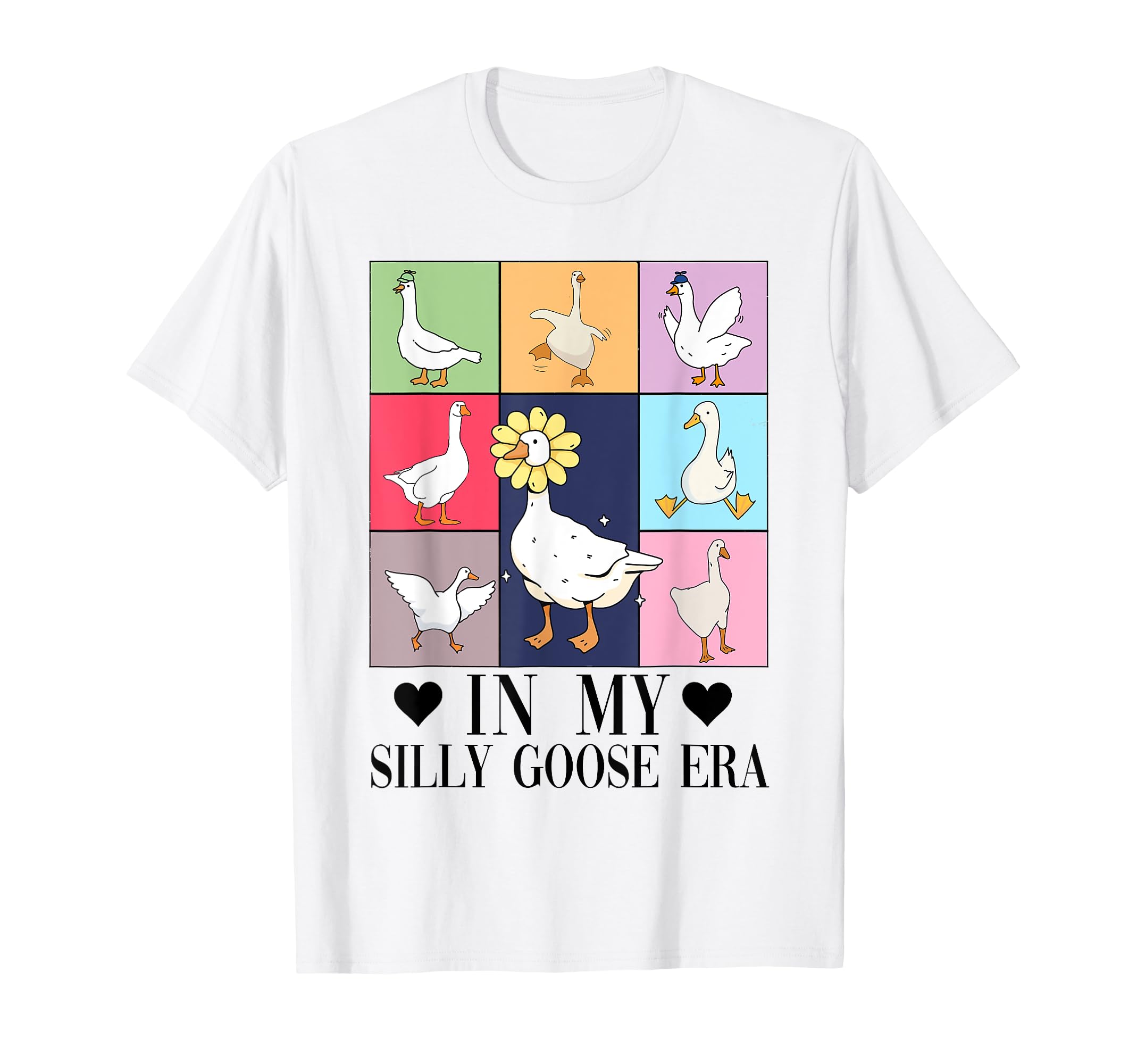 Amazon.com: Retro In My Silly Goose Era Funny Animal Lover T-Shirt ...