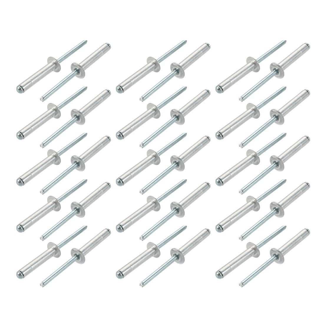 uxcell uxcell30 Pcs 6mm x 30mm Aluminum/Steel Open End Rivets : Amazon ...