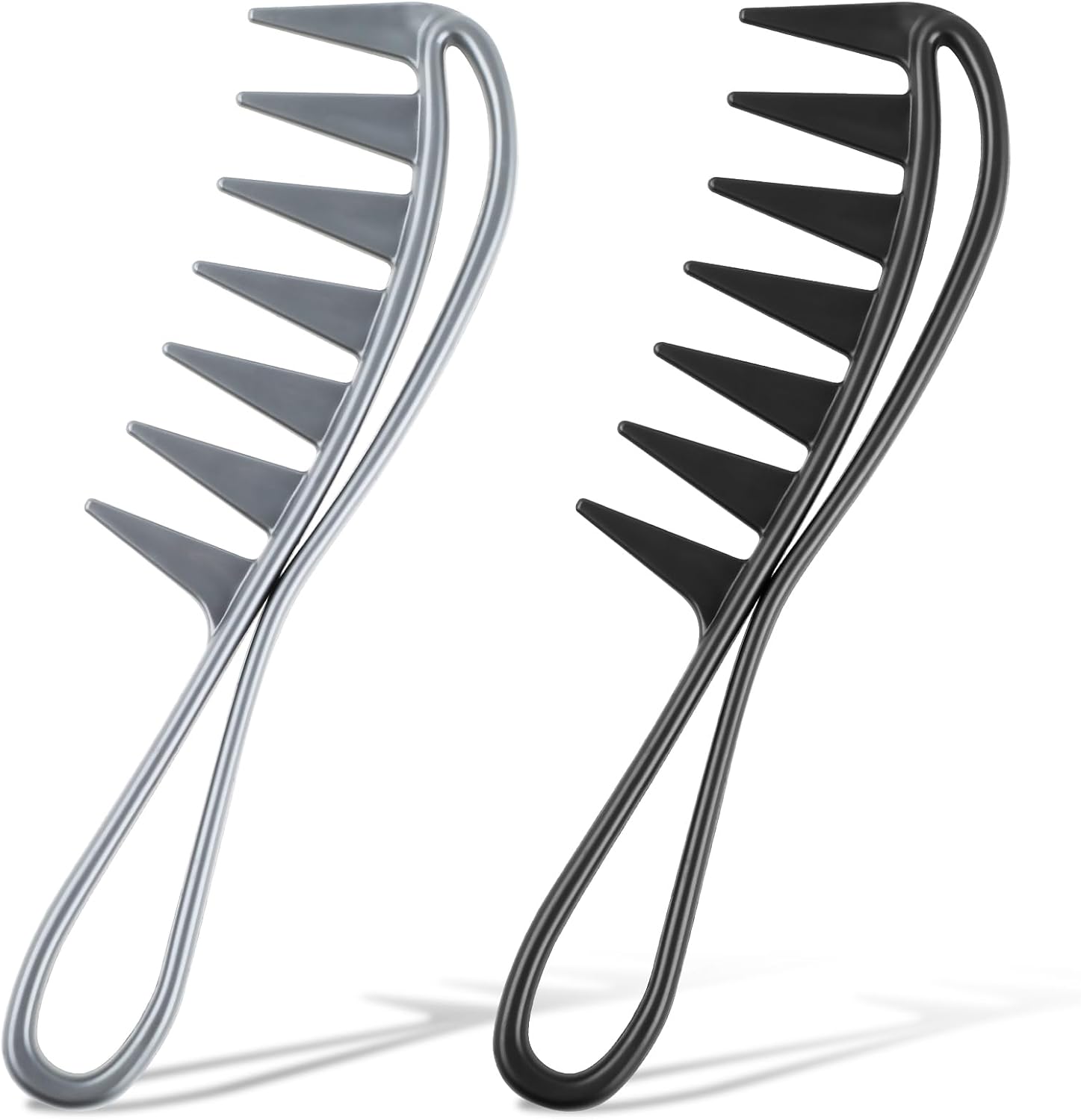 Ouligay 2Pcs Wide Tooth Curl Comb - Large Teeth Combs for Curly, Wavy ...