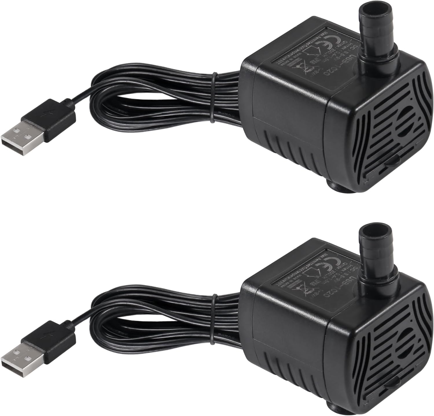 2Pcs 3W USB Mini Submersible Water Pump DC3.5V-9 Small Fountain Pump ...