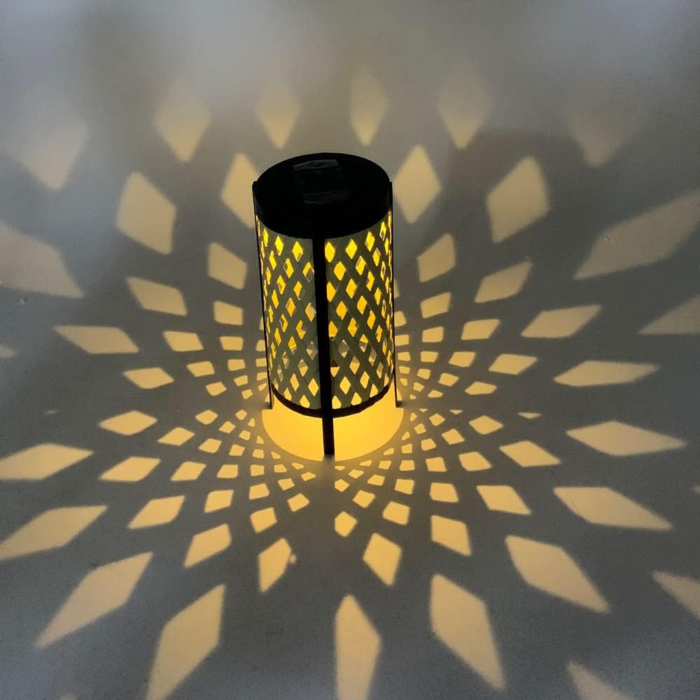 Amazon.com: 2PK Solar Ratton Lantern Garden Lantern Lights,Waterproof ...