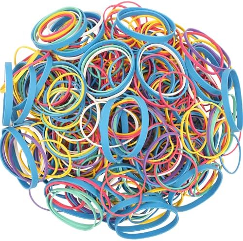 Amazon.com : 1000PCS Multicolor Rubber Bands Office Supplies - 2.5cm 1 ...
