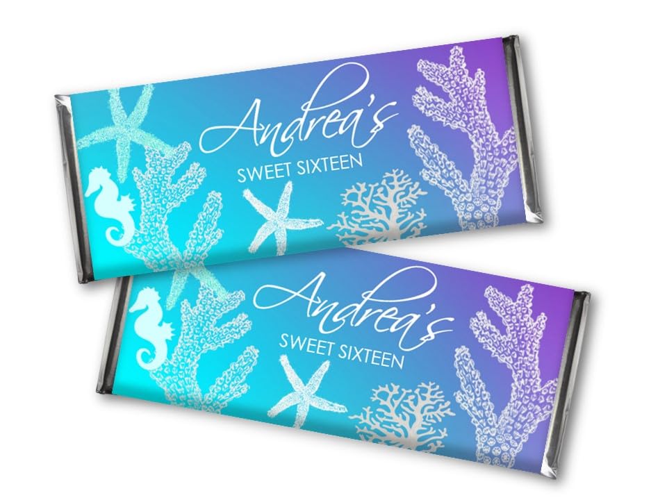 Amazon.com: Under the Sea Candy Bar Wrappers - Personalized Wrappers ...