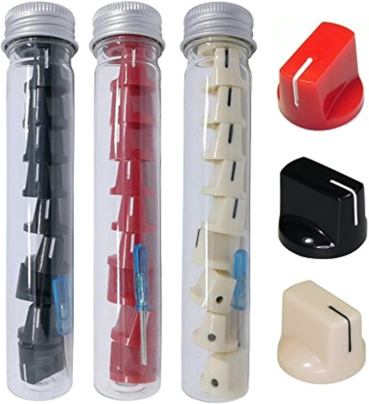 Amazon.com: Dopro 10pcs Guitar AMP Effect Pedal Knobs Pointer Knob with Set Screw Green ...