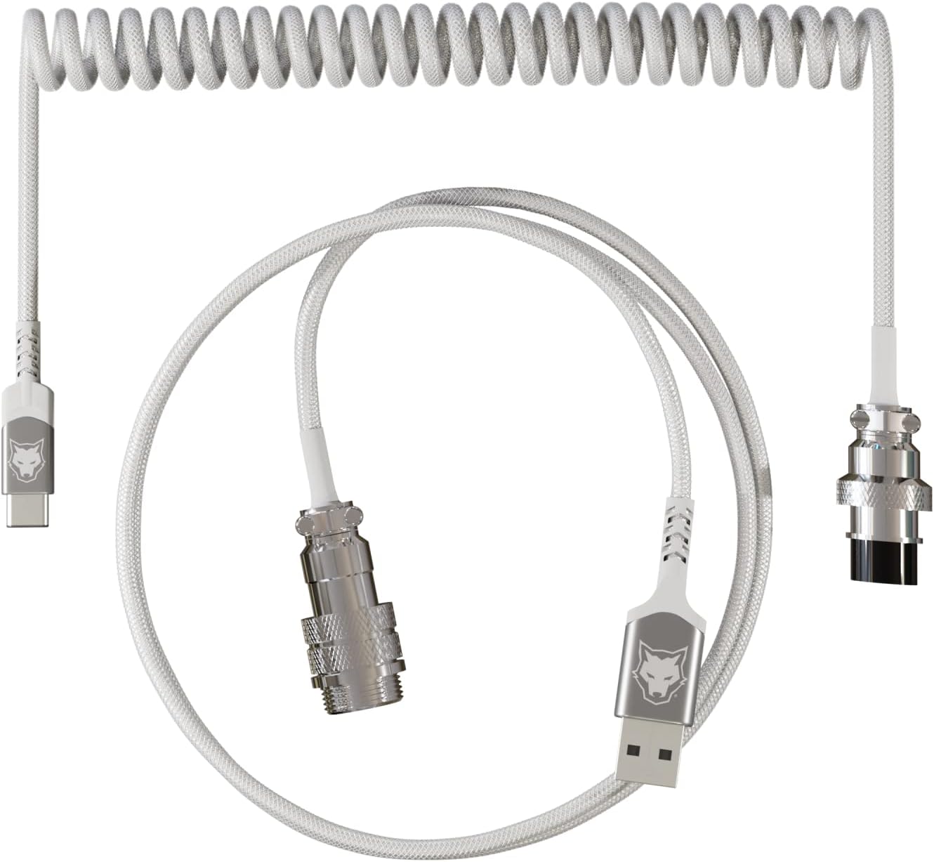 Amazon.com: Hystar USB-C Coiled Aviator Cable for Gaming Mechanical ...
