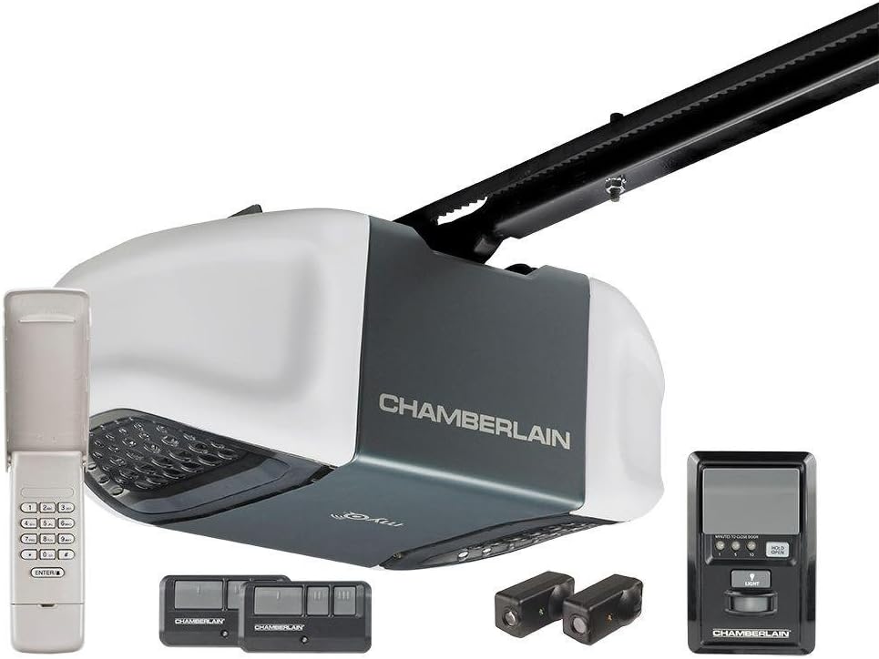 Chamberlain Wd832Kev Garage Door Opener, ½ Hp, Ultra-Quiet Belt Drive ...