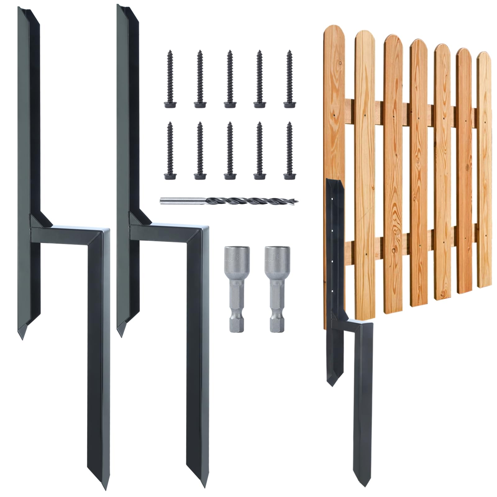 40 Inch Fence Post Repair Kit Stakes Fence Post Anchors Fence Post 40-inch-fence-post-repair-kit-stakes-fence-post-anchors-fence-post