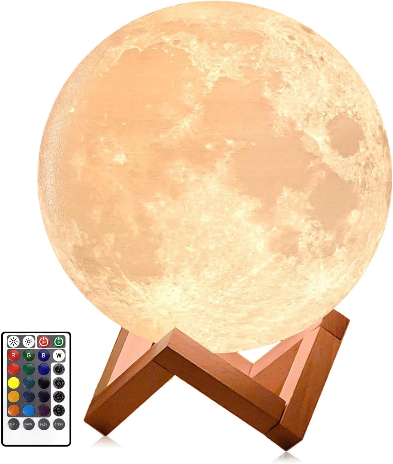 PRUGNA Moon Lamp, 1200mAh Ultra-Long Endurance Night Light, 7.1" 16 ...