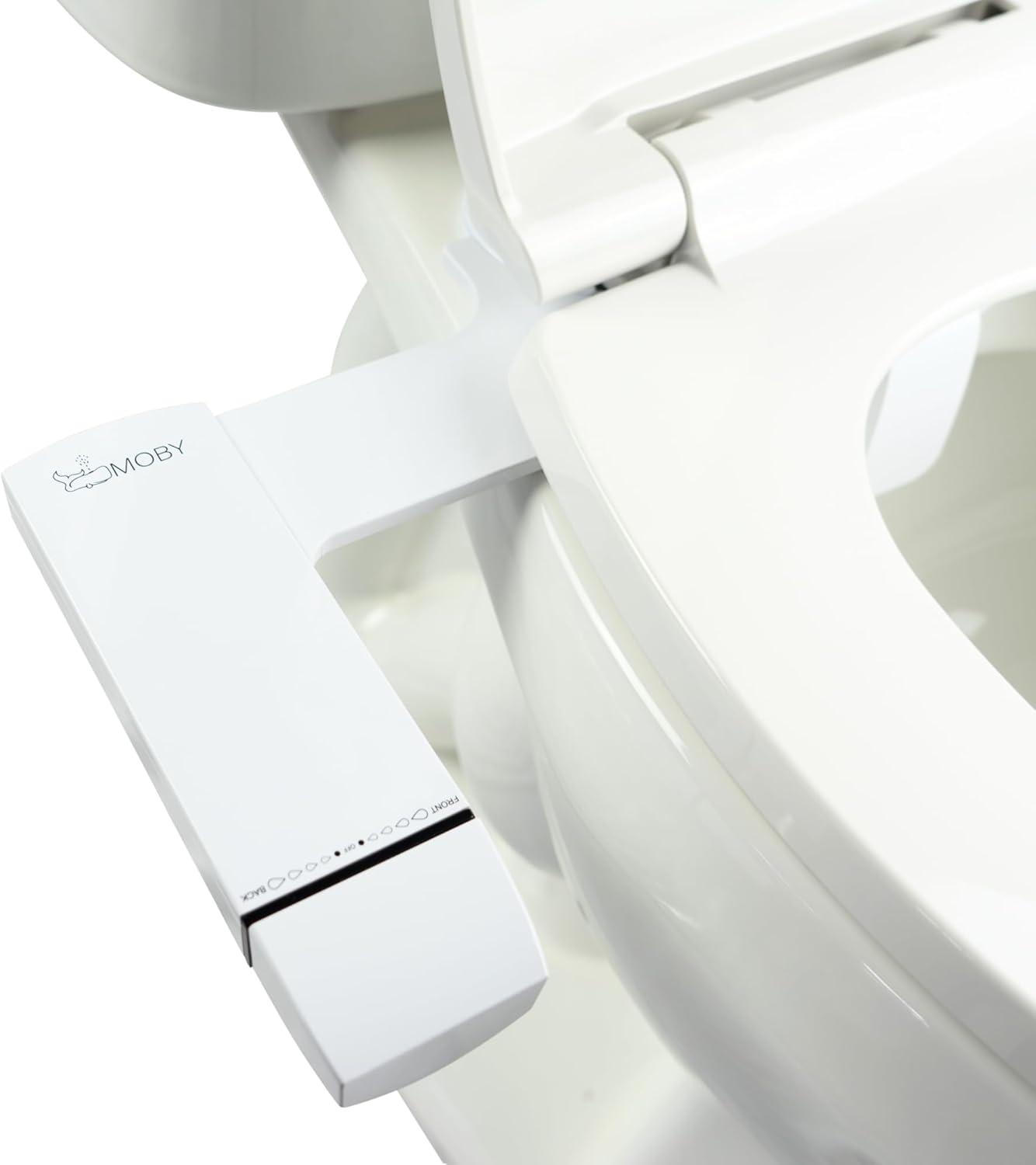 MOBY Bidet Toilet Seat Attachment - Non-Electric, Dual Nozzles with ...