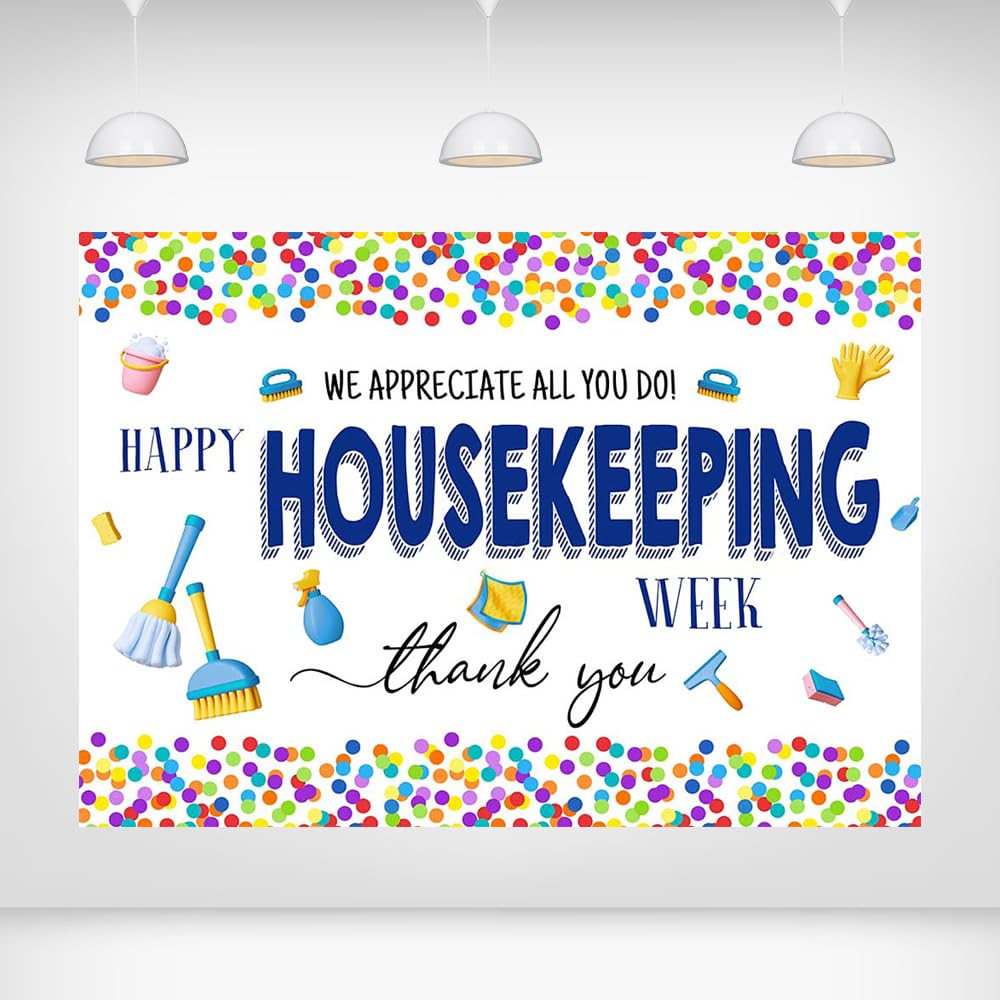 Amazon.com : Printspree Happy Housekeeping Week Backdrop - 5x3ft ...