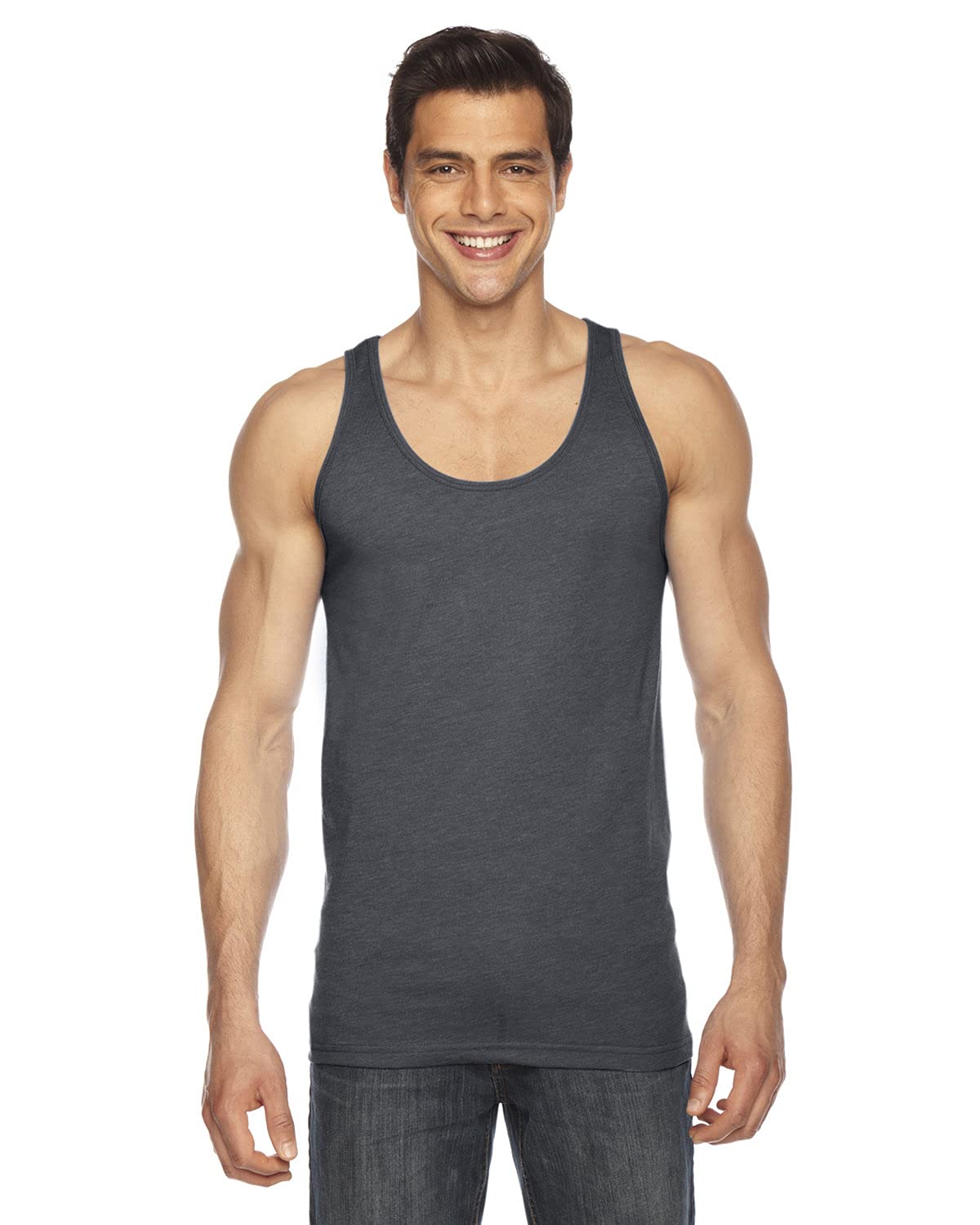 Amazon.com: American Apparel BB408W 50/50 Poly/Cotton Tank Top ...