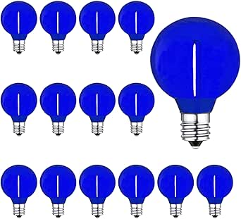 LRSUEYSKIN G40 Blue LED Replacement Bulb 1W Light Bulbs Shatterproof ...
