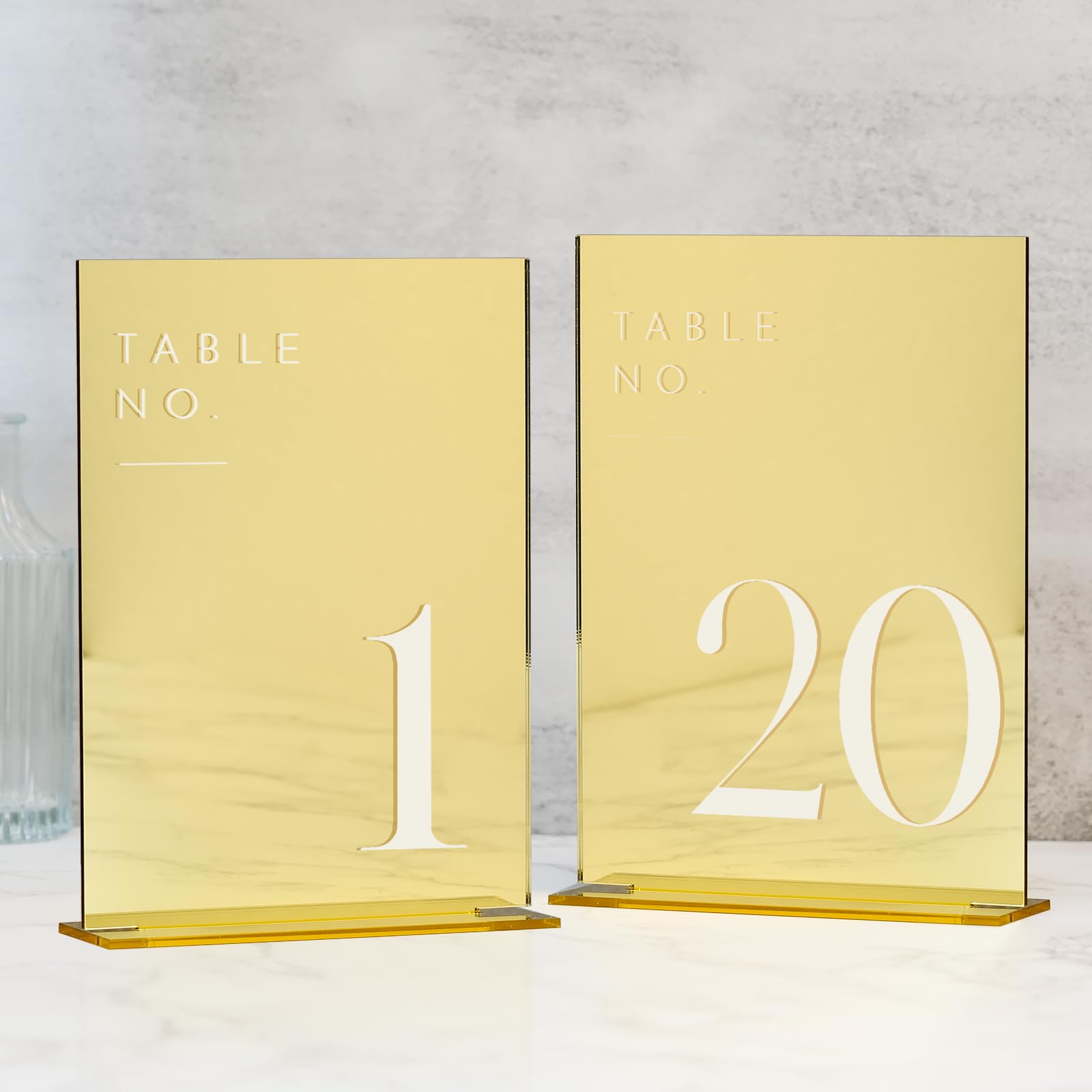 Amazon.com: JINMURY Frosted Wedding Table Numbers 1-30 with Stands, 5 ...