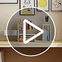 Amazon.com: Linch Desktop Bookshelf, Wood Adjustable Desktop Storage ...
