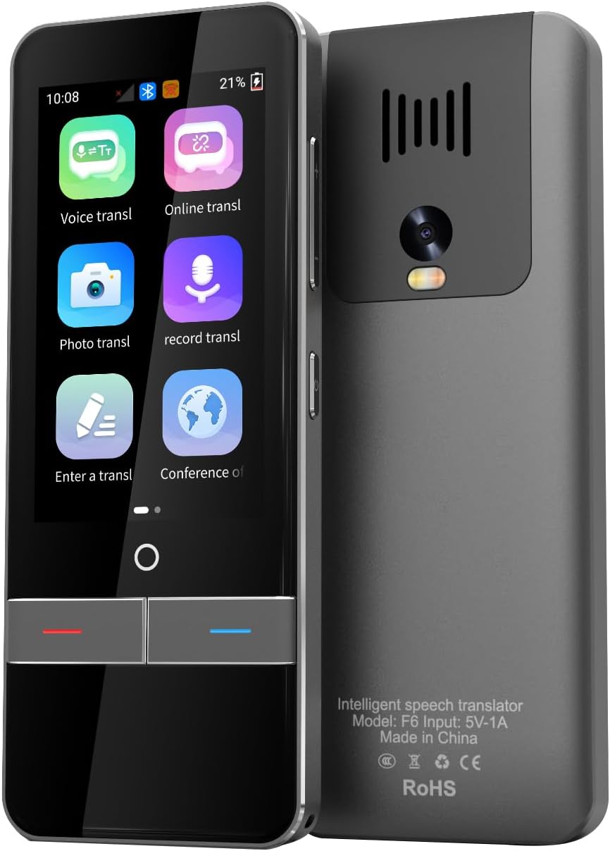 Amazon.com : F6 Language Translator Device Portable Handheld Two-Way ...