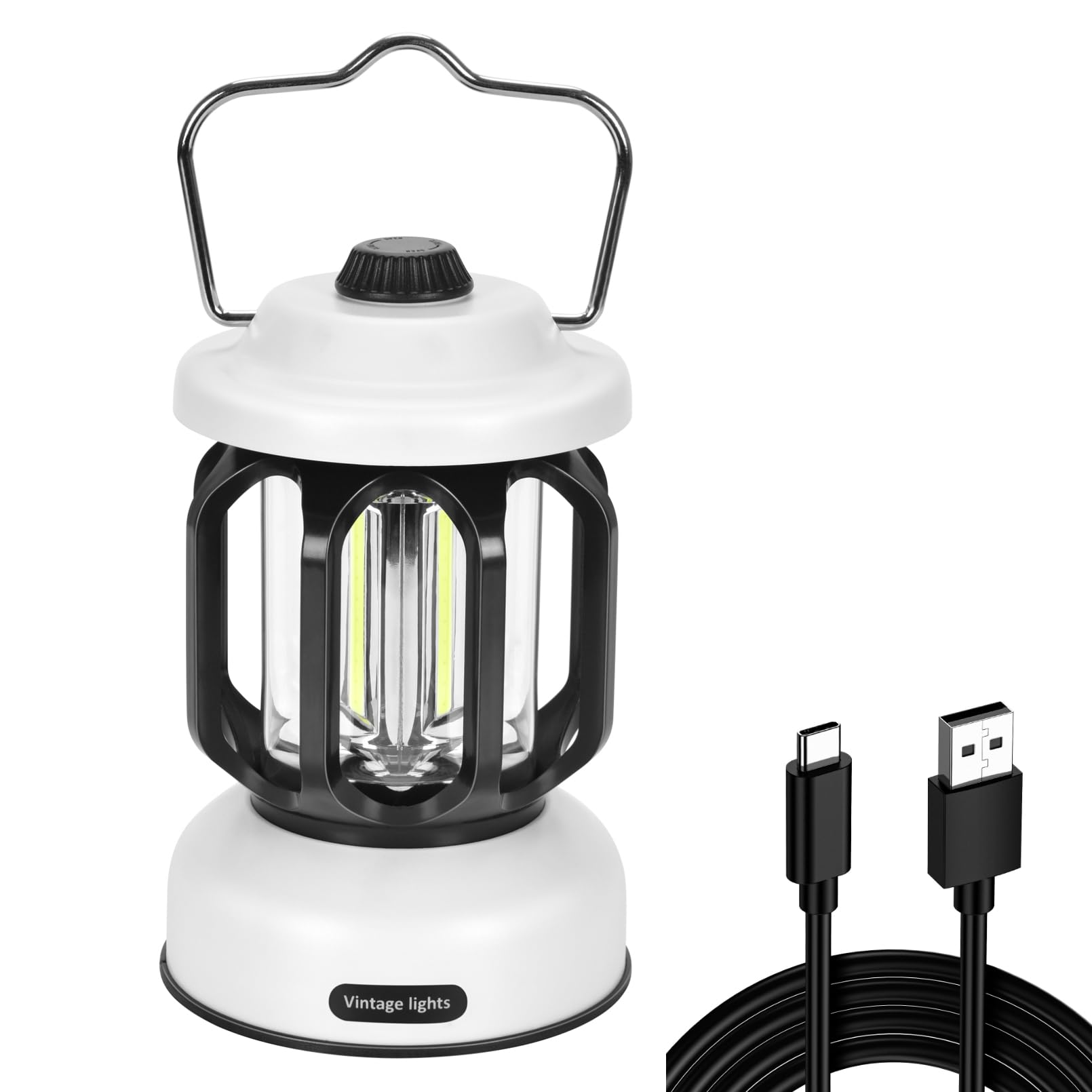 Amazon.com: Camping Lantern Rechargeable, 360° Brightness Dimmable ...