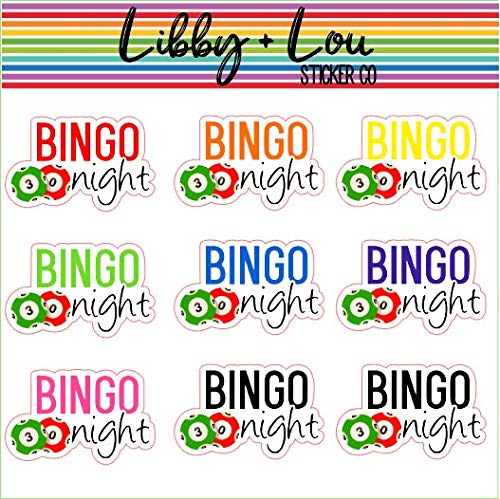 Amazon.com: Bingo Night Planner Stickers | Libby and Lou Sticker Co ...
