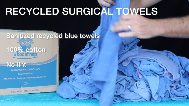 Watch A closer look at Recycled Blue Surgical Towels! on Amazon Live