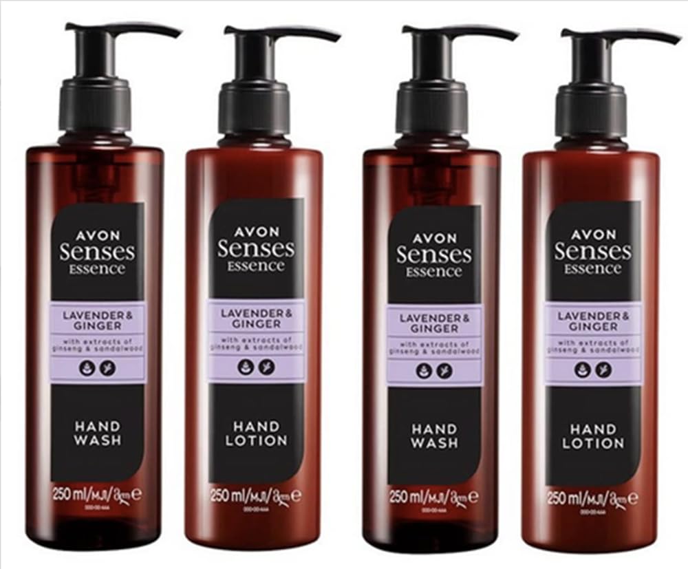 2 sets of Avon Senses Essence Lavender & Ginger Hand Care Duo Set with ...