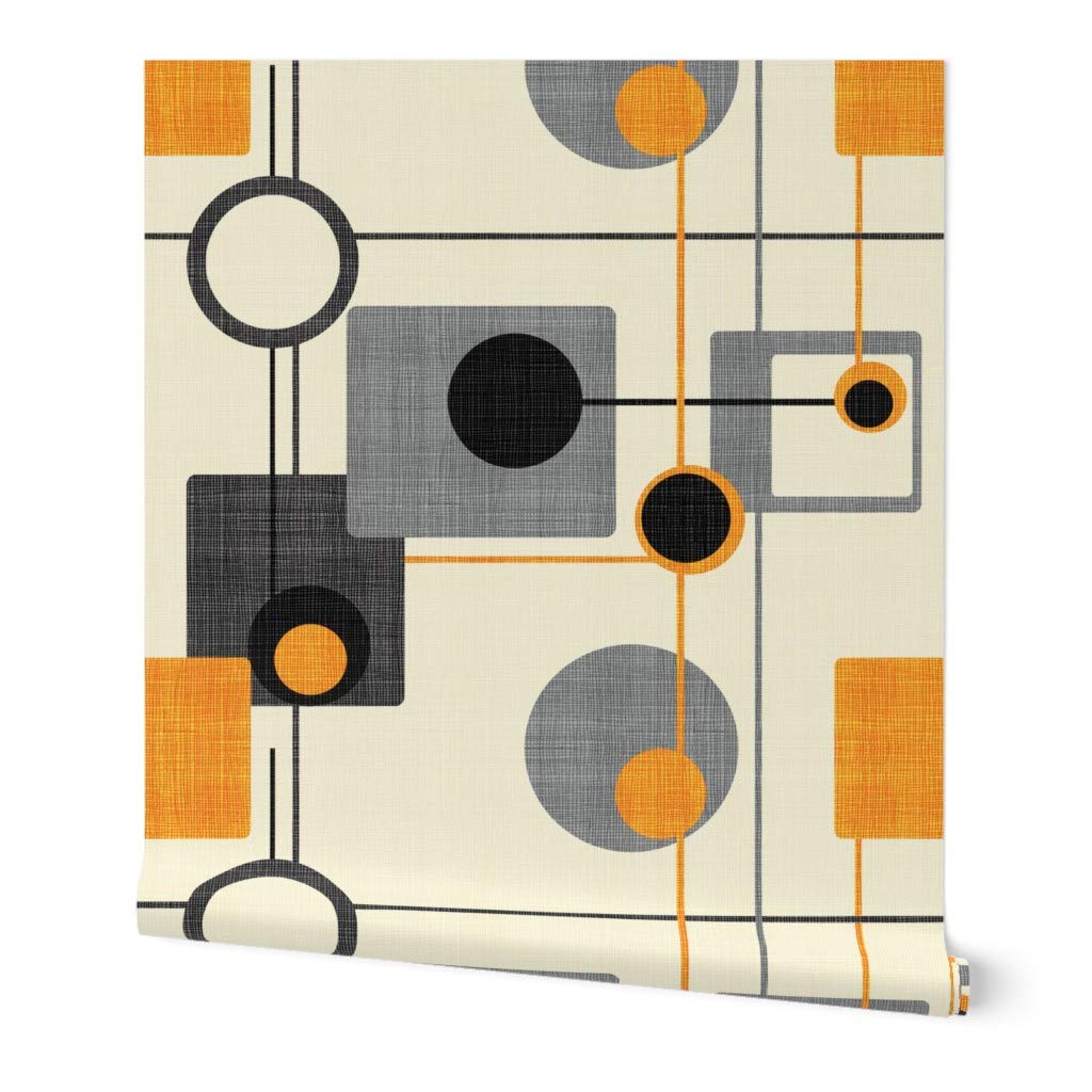 Modern Pattern Wallpaper Orange