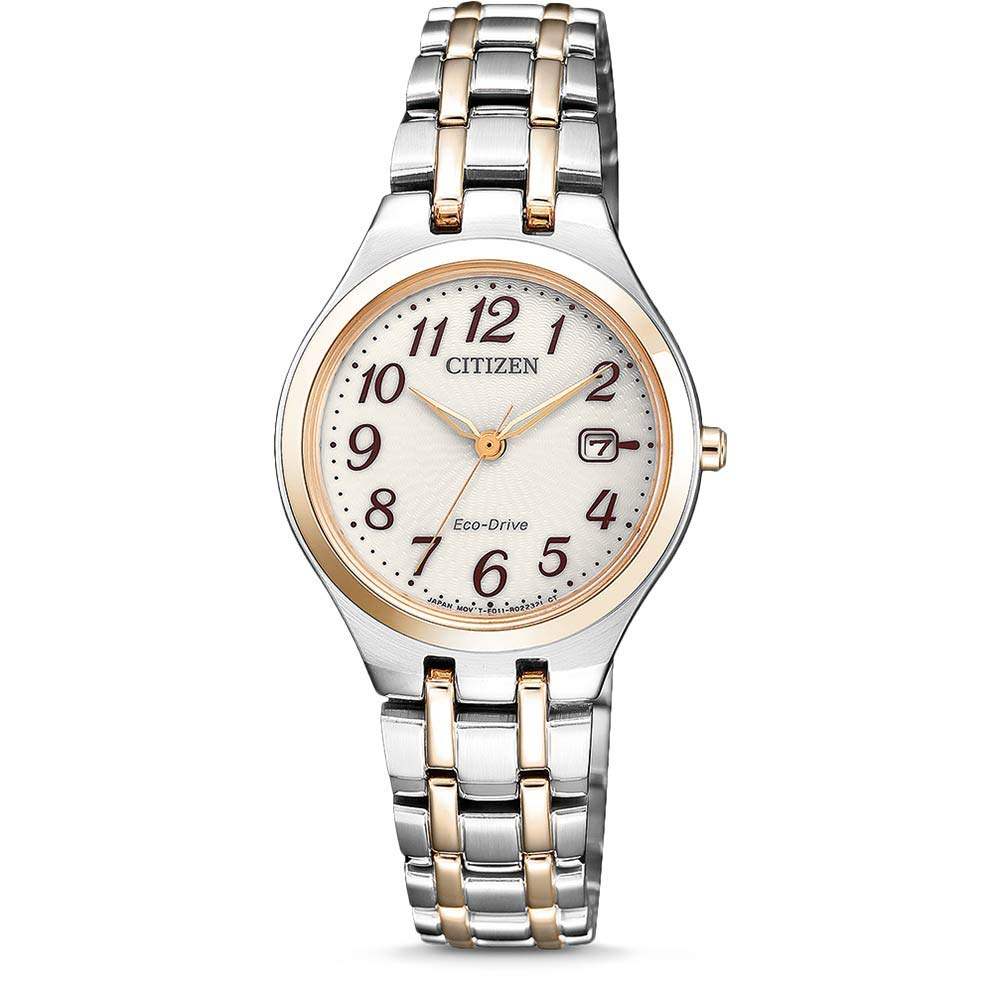 Citizen Women's Analogue Solar Powered Watch with Stainless Steel Strap ...