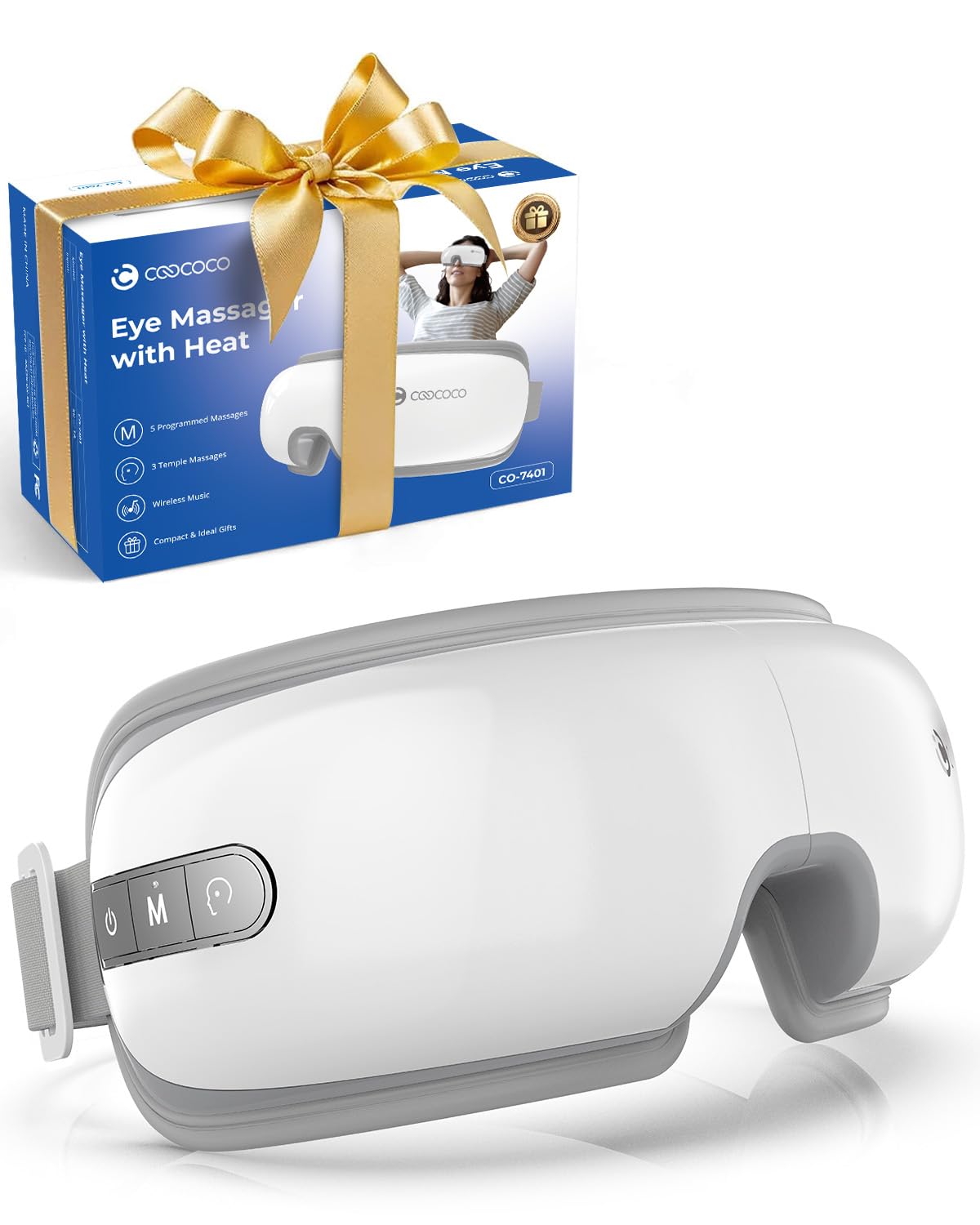 CooCoCo Heated Eye Mask, Electric Eye Care Device, Valentines Day ...