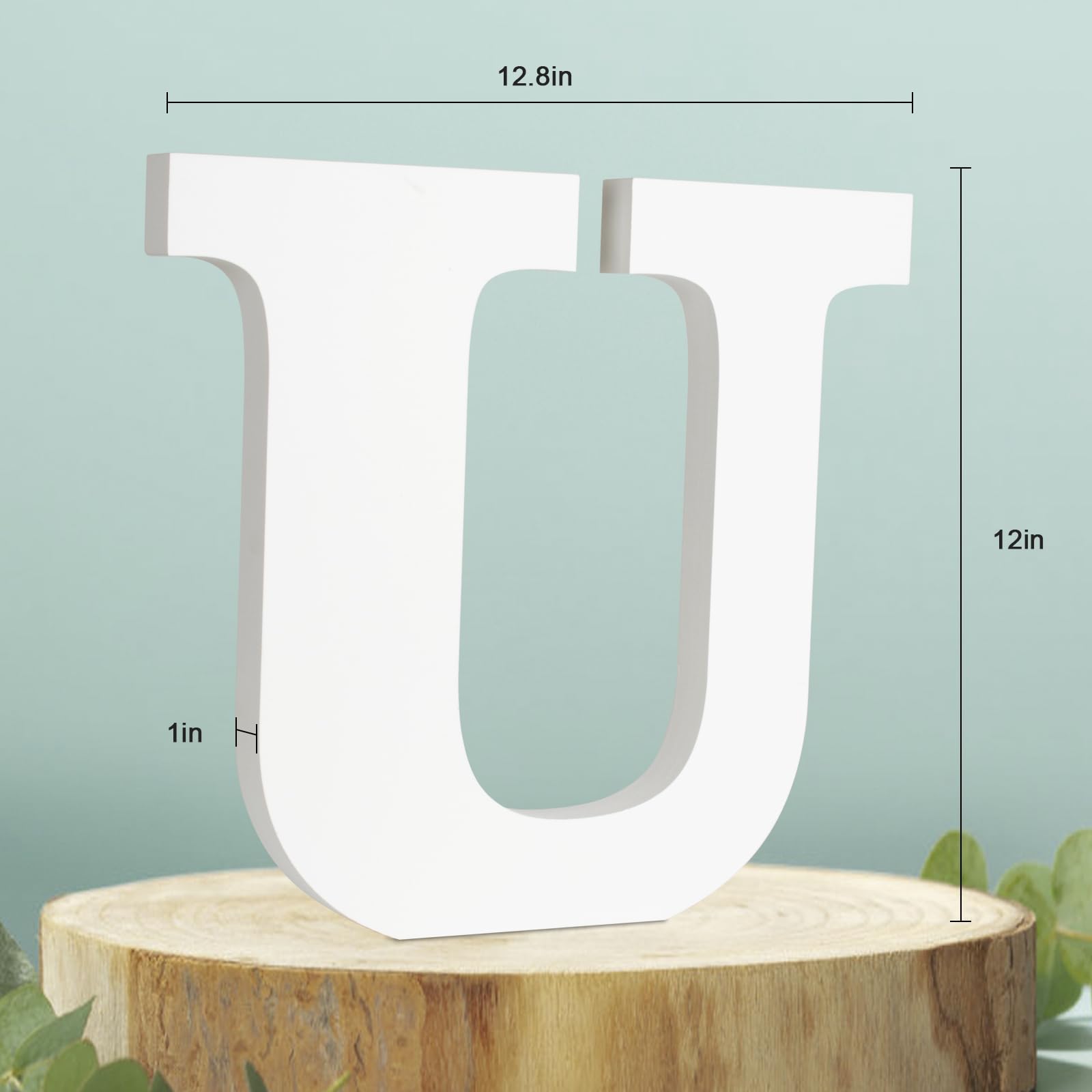 Snapklik.com : 12 Inch White Wood Letters, Large Unfinished Wooden ...