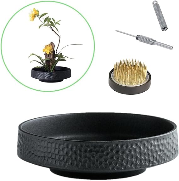 Amazon.com: Eggone Japanese Ikebana Vase Kit, Flower Shallow Container Ceramics Ikebana Vase ...
