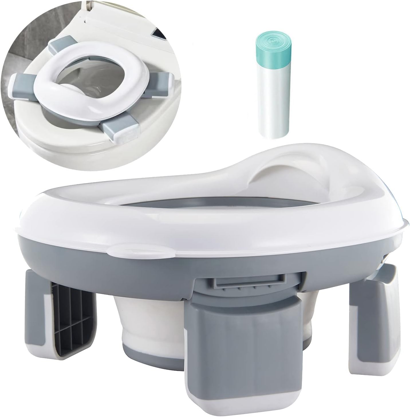 Amazon.com: Portable Potty for Toddler Travel,Foldable Potty Seat ...