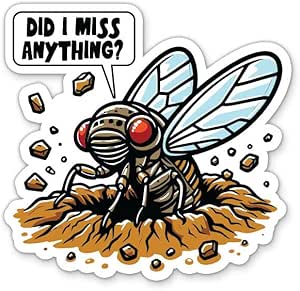 Amazon.com: Cicada Sticker - 3" Laptop Sticker - Waterproof Vinyl for ...