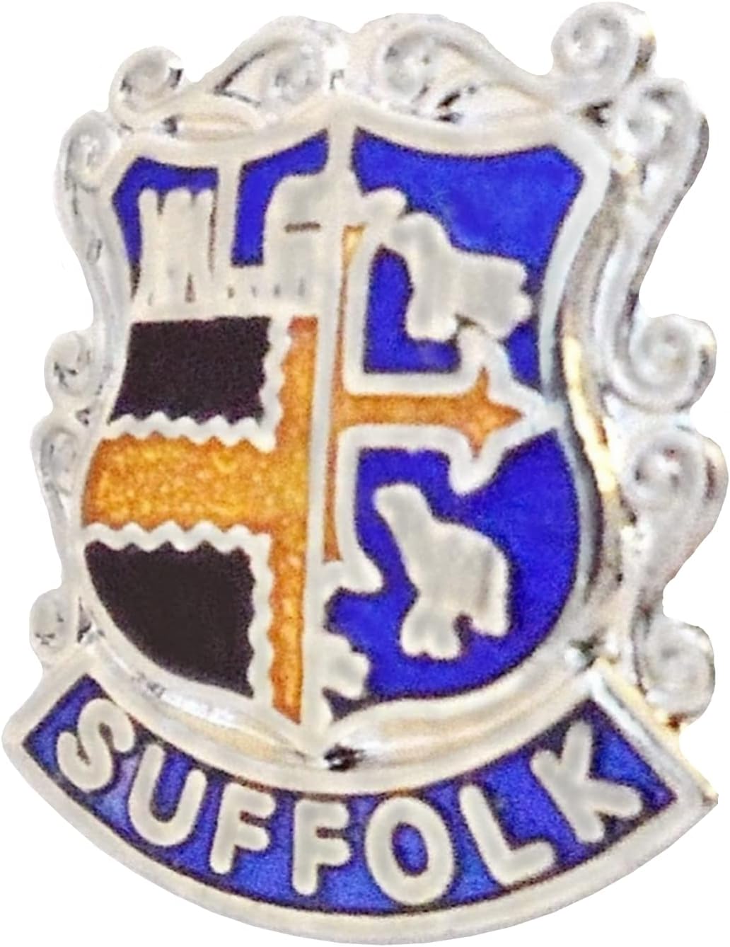 Amazon.com: Suffolk County Crest Flag Pin Badge : Office Products