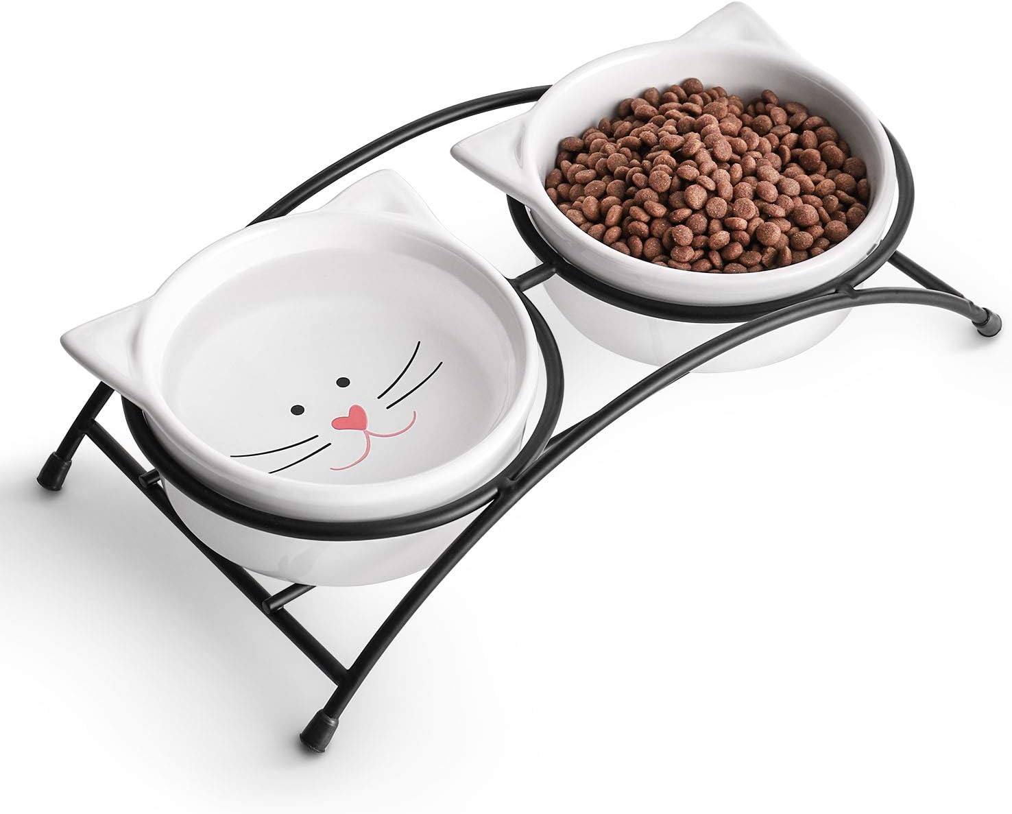Amazon.com: Y YHY Raised Cat Food Bowls,Pet Bowls with Stand,Ceramic ...