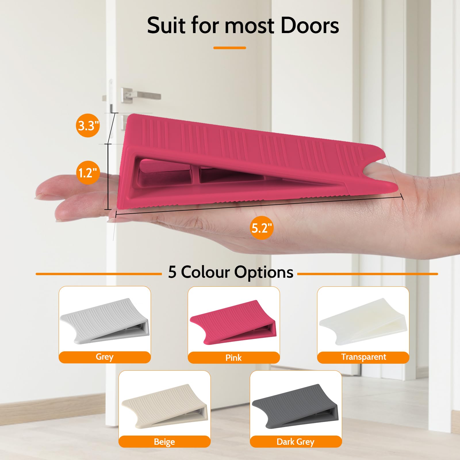 Snapklik.com : Optish Original Patented Door Stoppers For Bottom Of ...