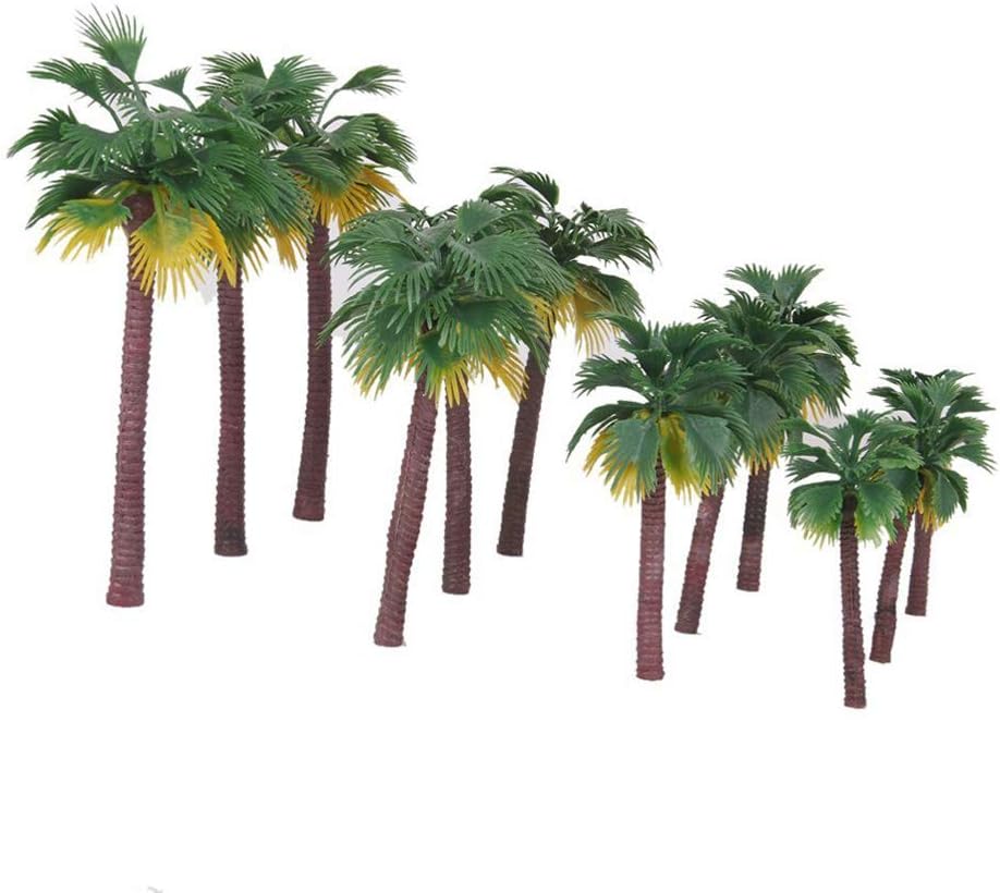 Amazon.com: 5 PCS Mini Artificial Palm Tree, Mini Plastic Coconut Tree ...