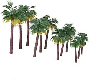 Amazon.com: 5 PCS Mini Artificial Palm Tree, Mini Plastic Coconut Tree ...