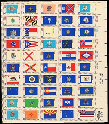 Amazon.com: US Stamp 1976 State Flags Sheet of 50 Stamps Scott #1633-82 ...