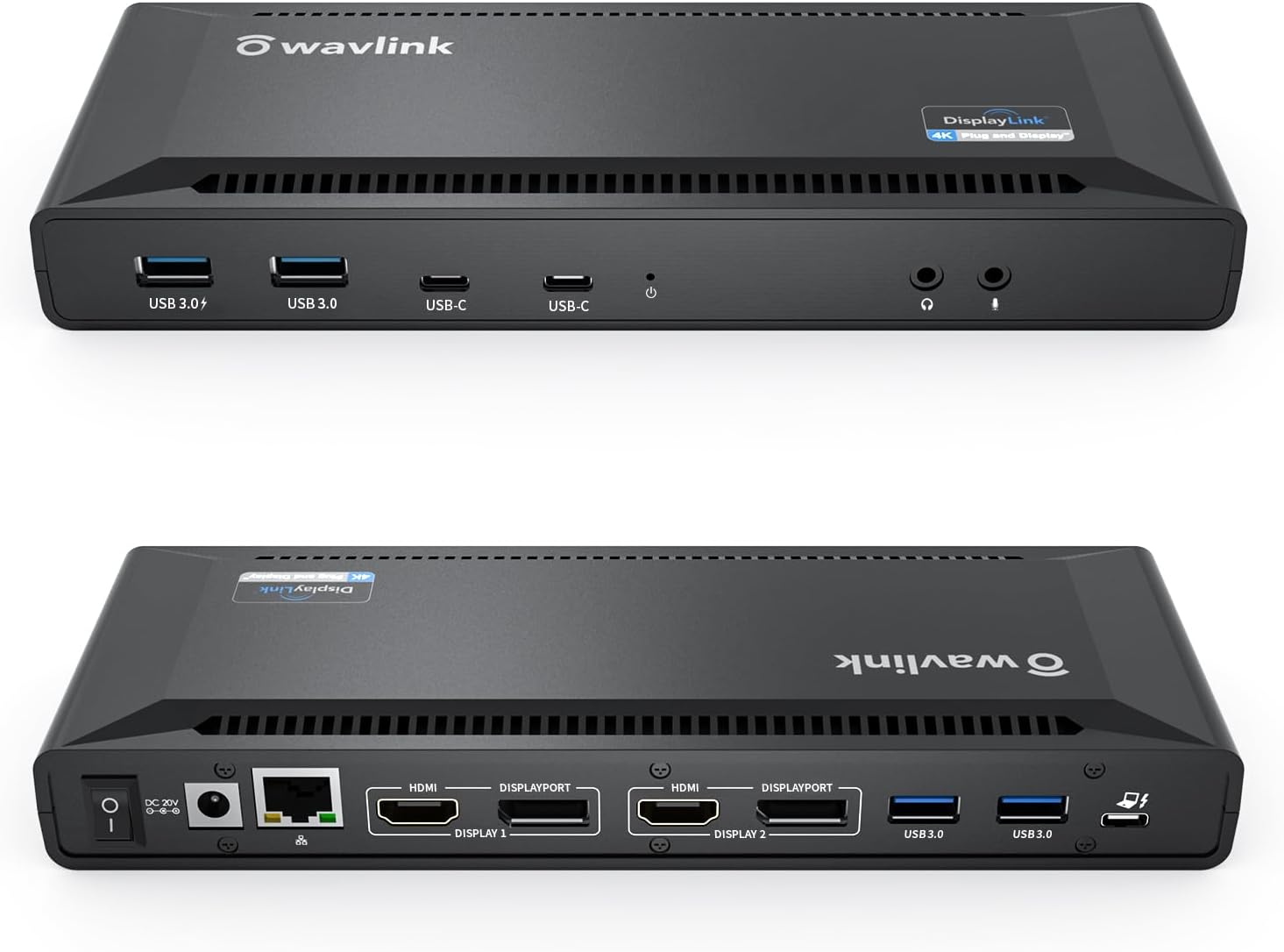 WAVLINK DisplayLink Universal Laptop Docking Station with Single 5K ...