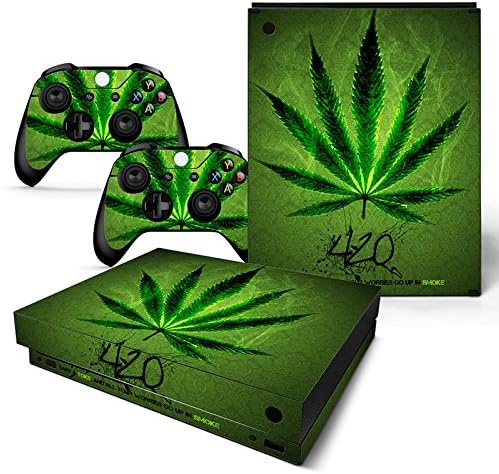 GoldenDeal Xbox One X Console and Wireless Controller Skin Set - Weed ...