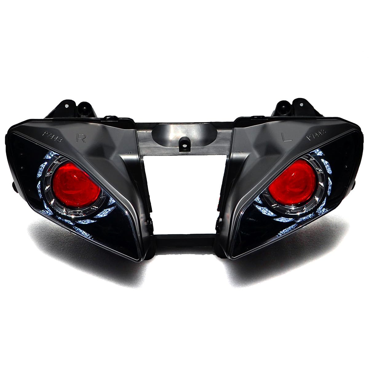 Amazon.com: Red Demon White Angel Halo Projector Headlight Assembly For ...