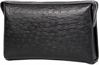 Amazon.com: Balidiya Men Clutch Bags Genuine Leather Purse Wallet Large ...